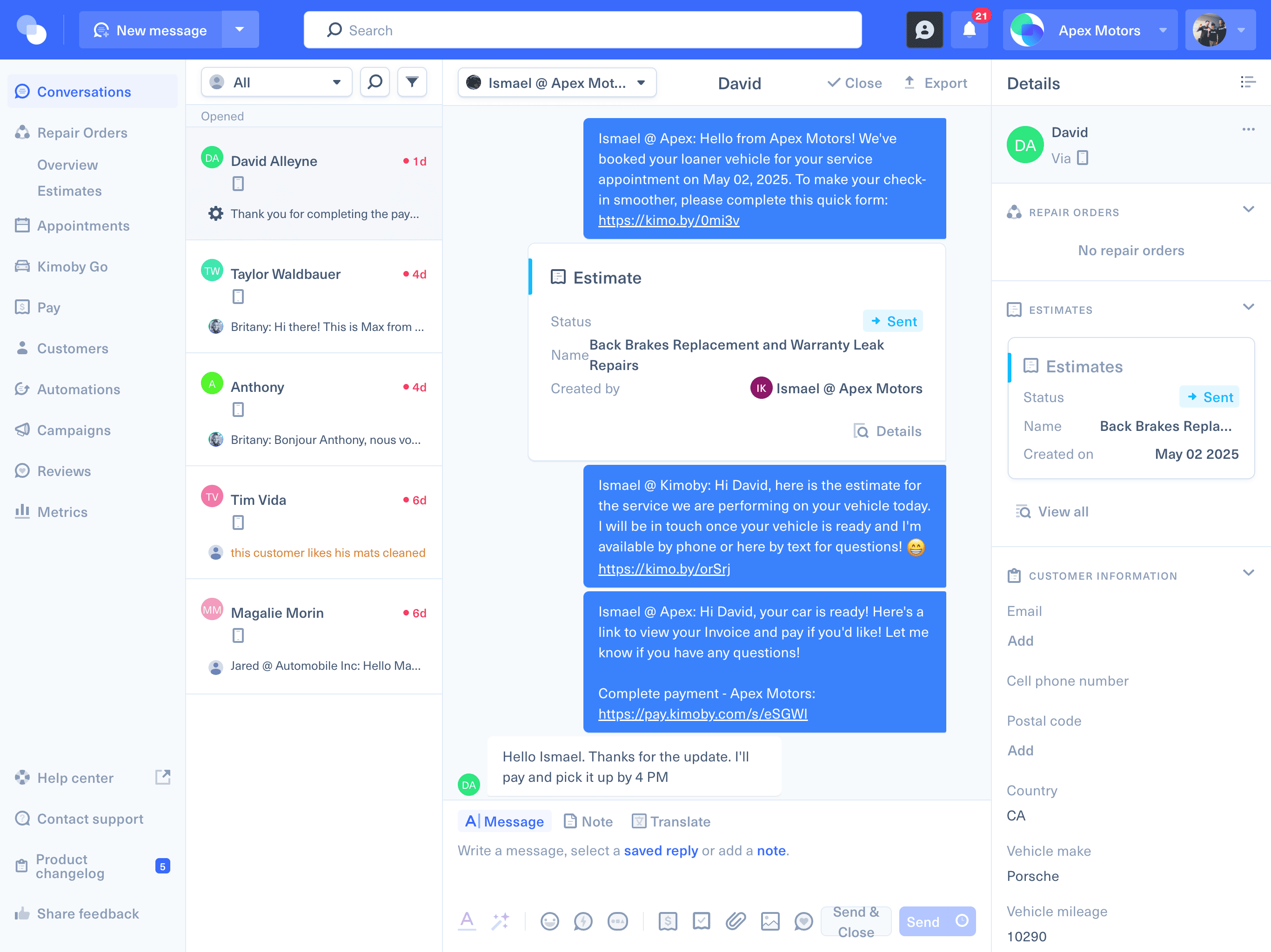 Dealership Engagement System (DES)™ | Kimoby